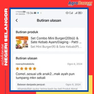 Promo - Set Mini Burger(P) & Sate Kebab (Daging Ori)