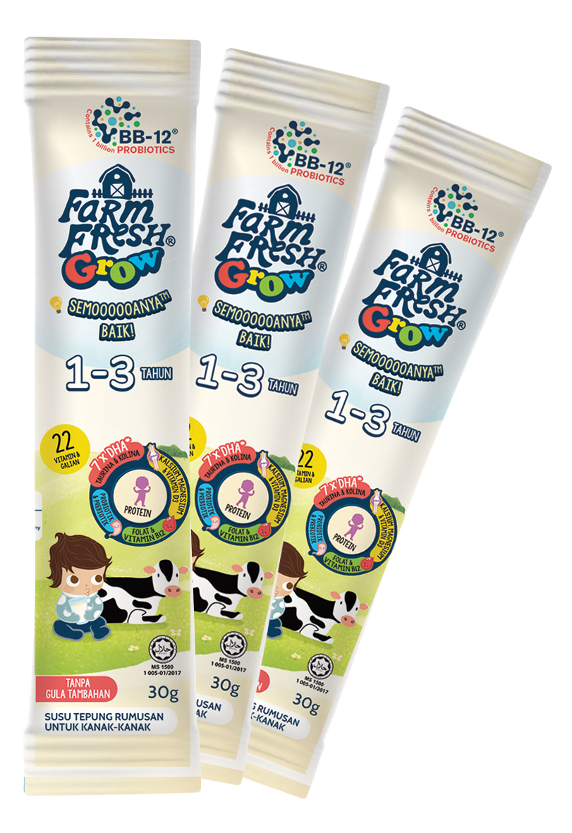 Farm Fresh Grow Powder Milk 1-3 30g x 10 sachets - Pack