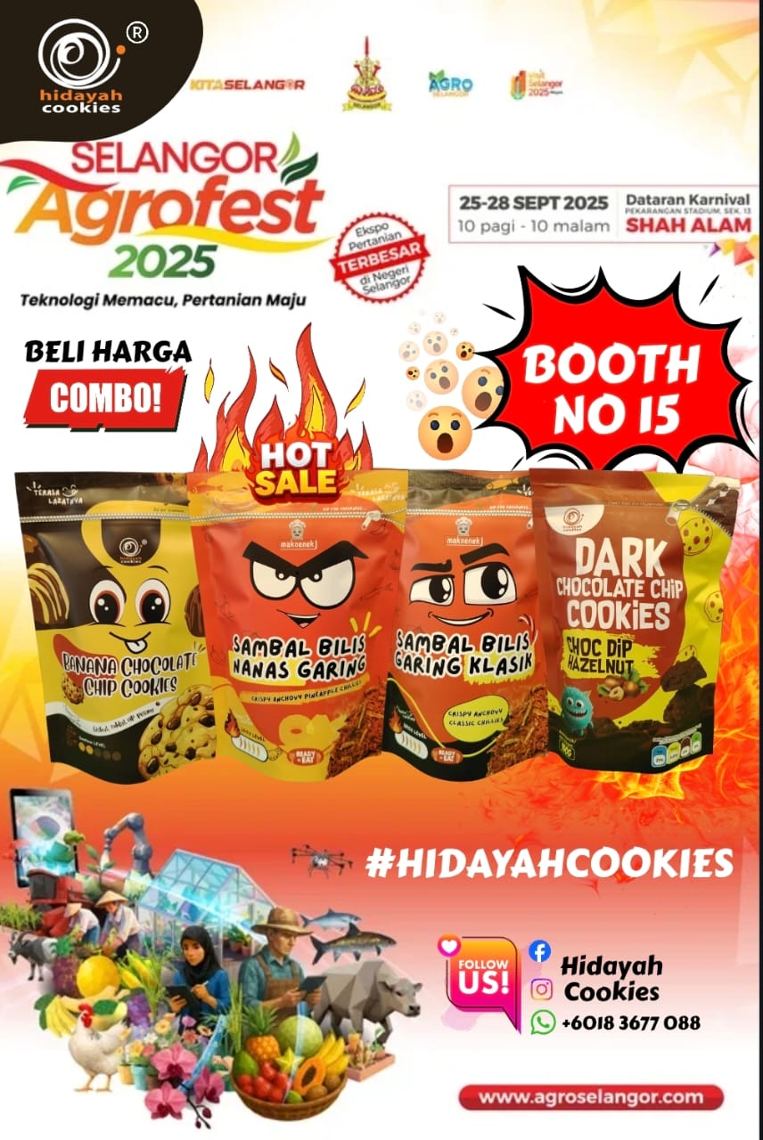 chocolate chip cookies sambal bilis garing