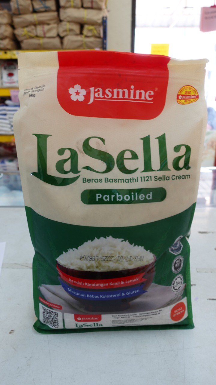 JASMINE LA SELLA BERAS BASMATHI 1121 SELLA CREAM (PARBOILED) AGROBAZAAR ...