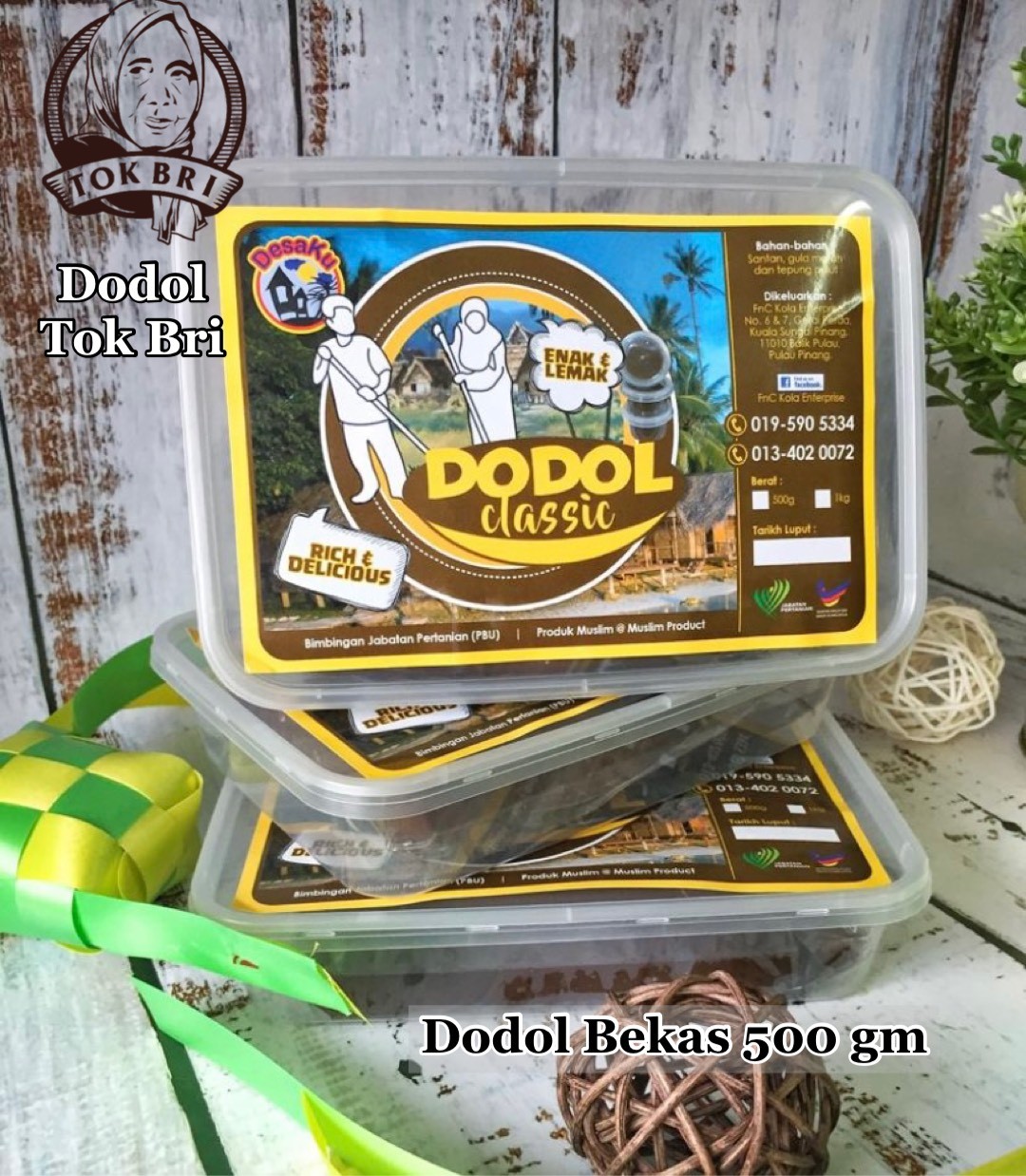 Dodol Asli Bekas 500gm Tok Bri