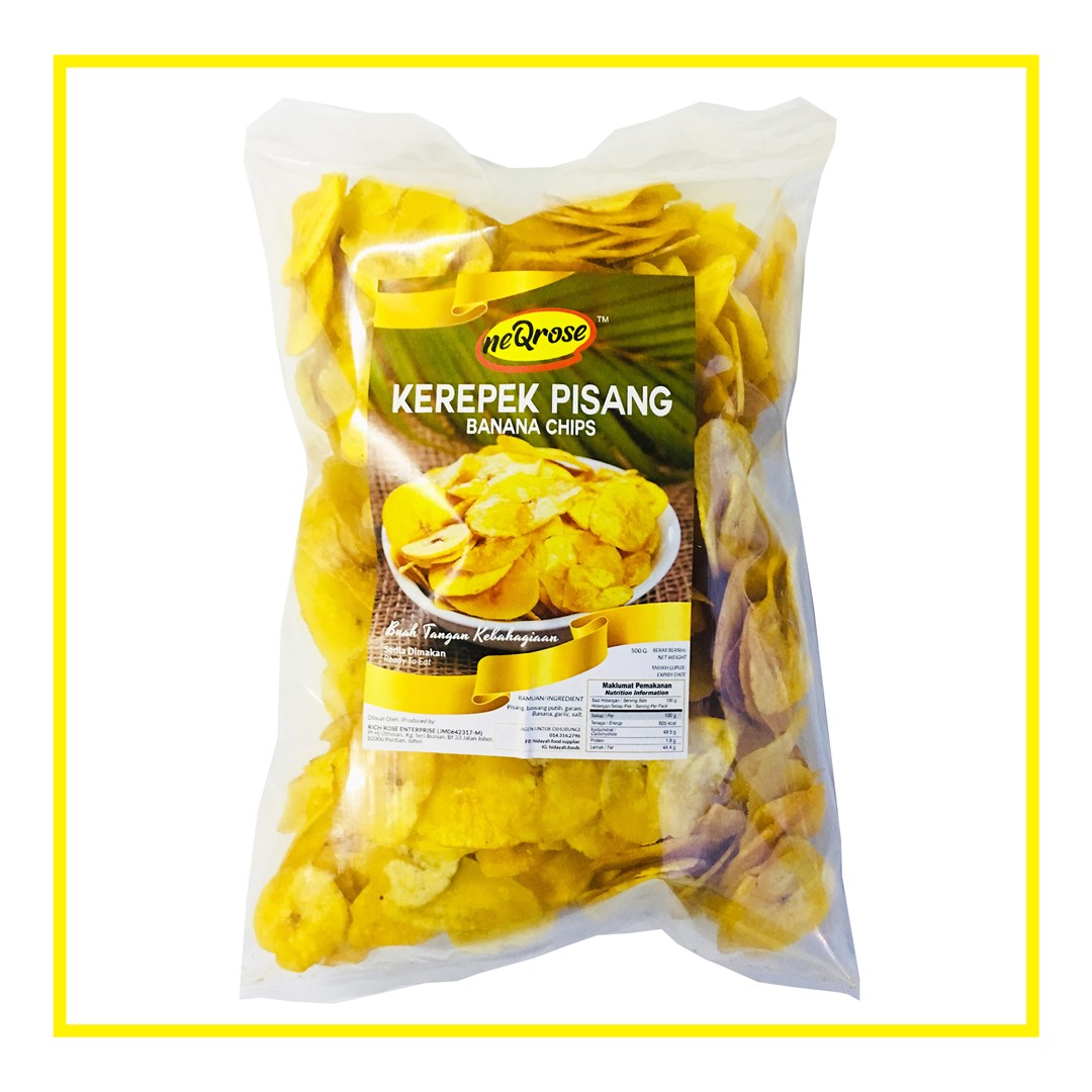 500g Kerepek Pisang Tanduk Original Homemade Halal Produk Muslim Sedap ...
