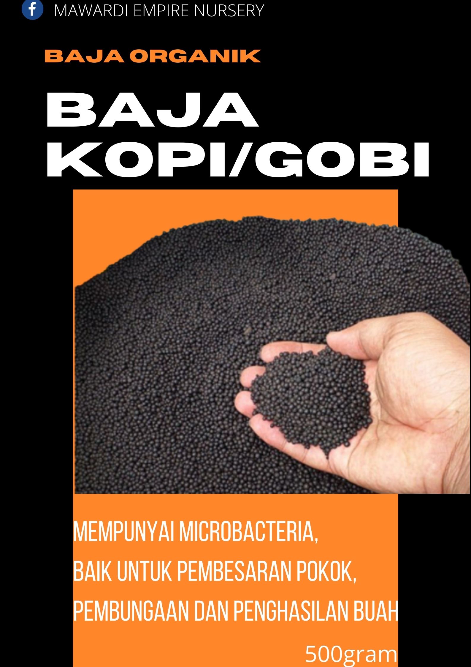 Baja kopi/GOBI 8:8:8 (TE) made in japan. 500gram. baja organik. baja ...