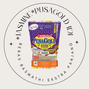 JASMINE PUSA GOLD 1121 BERAS BASMATHI EKSTRA PANJANG 2KG AGROBAZAAR PERLIS
