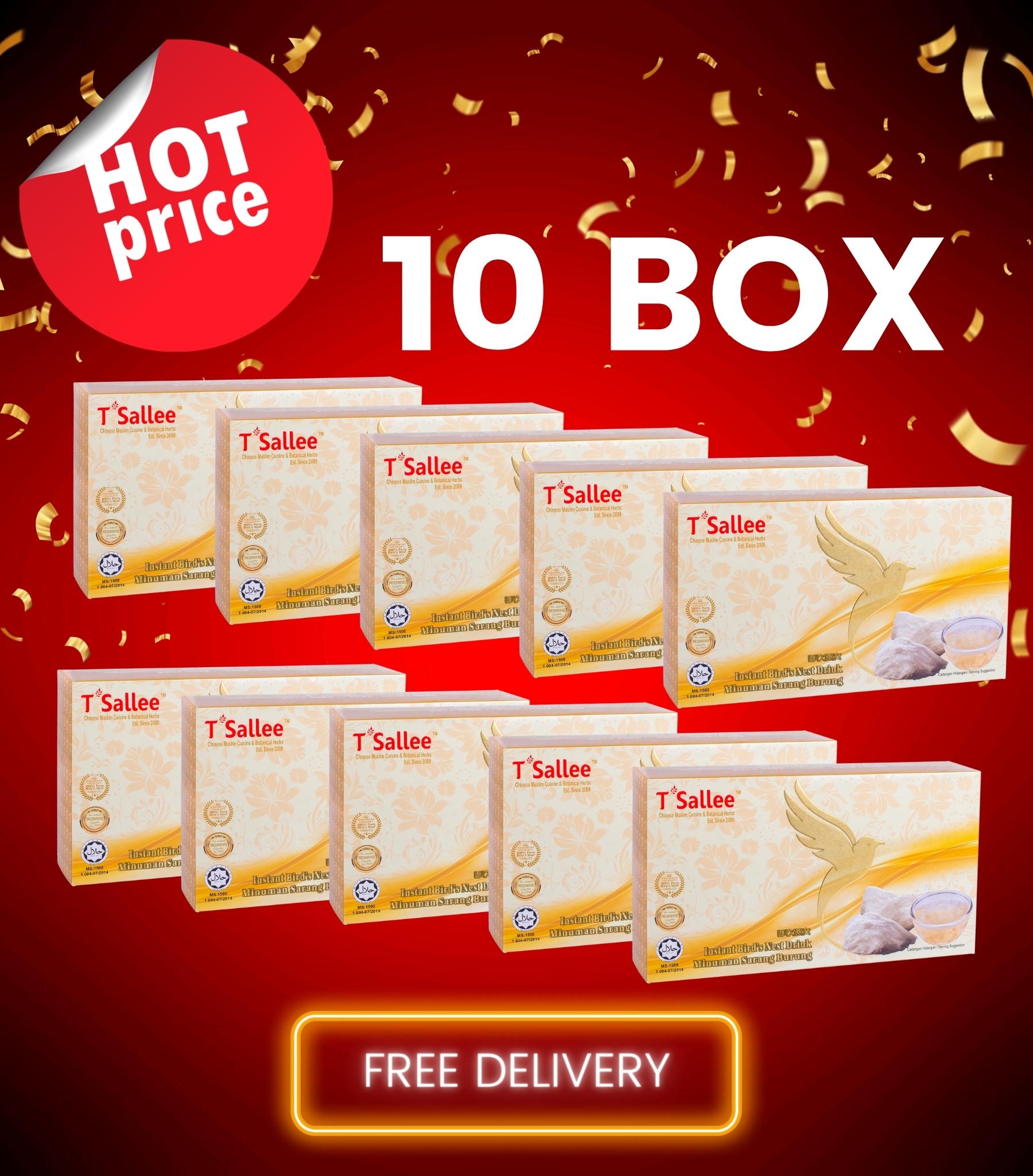 10 Boxes Instant Bird's Nest Drink ( Harga Agent )